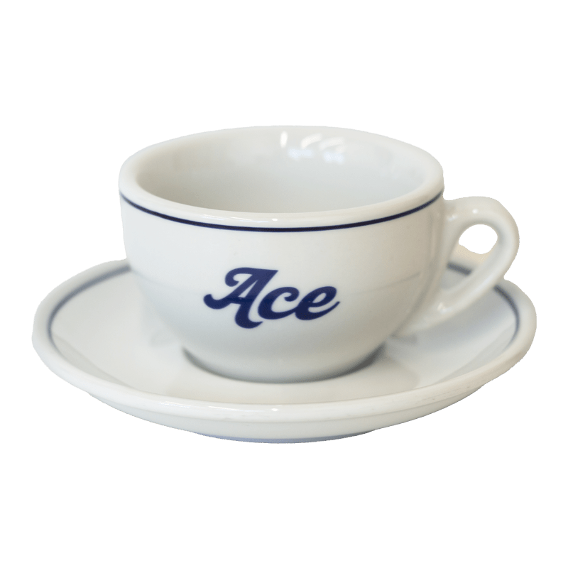 Ace "Palermo" Cappuccino Cup and Saucer 7oz – ACE Coffee Roasters
